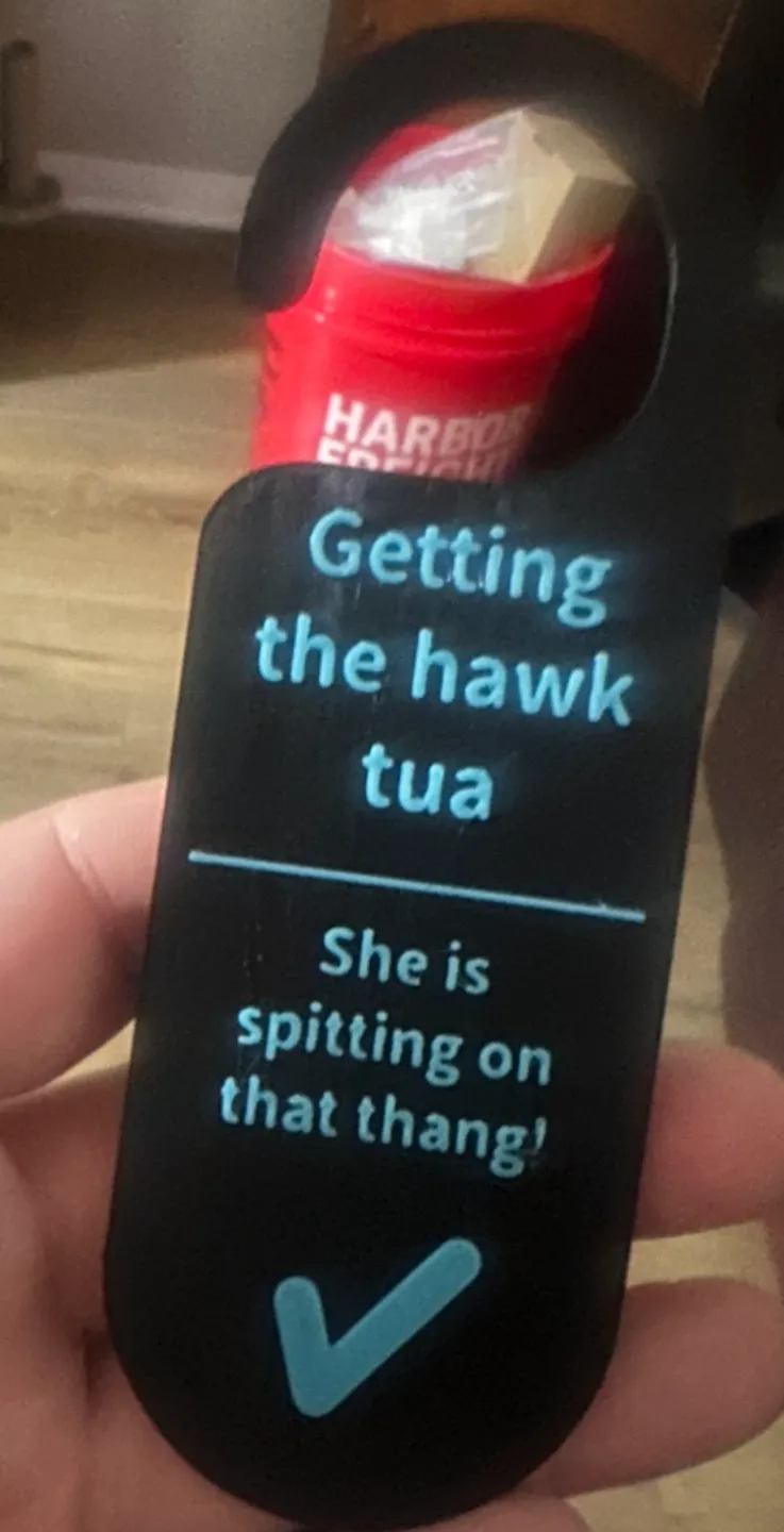 Hawk Tua door hanger by simulatrix - MakerWorld