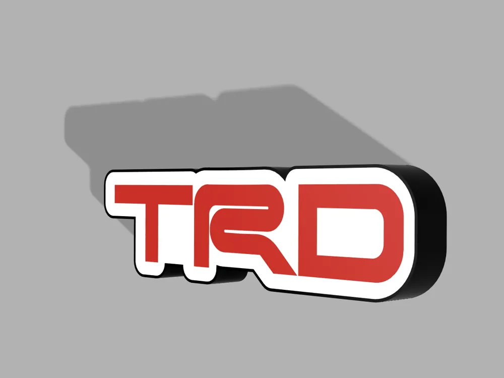 TRD Toyota Racing Development LED Lightbox Sign by Fast3D - MakerWorld