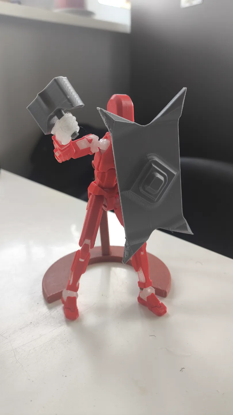 Dummy 13 - Hammer and shield by nopainnogame - MakerWorld