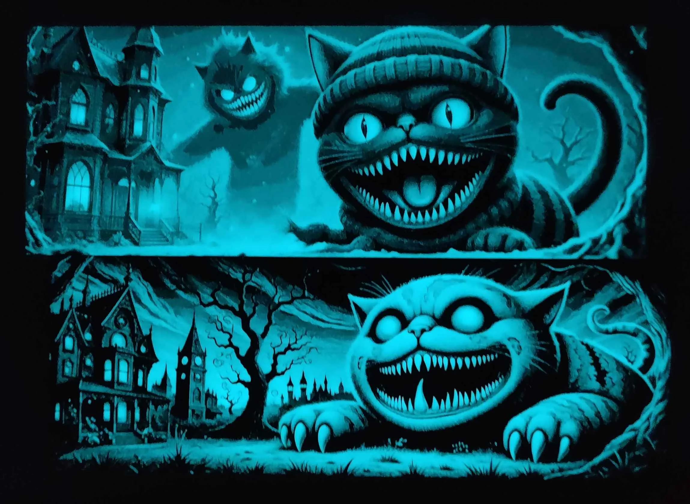 Halloween Glow in the Dark Horror Cats Series Pack by StatusD112 ...