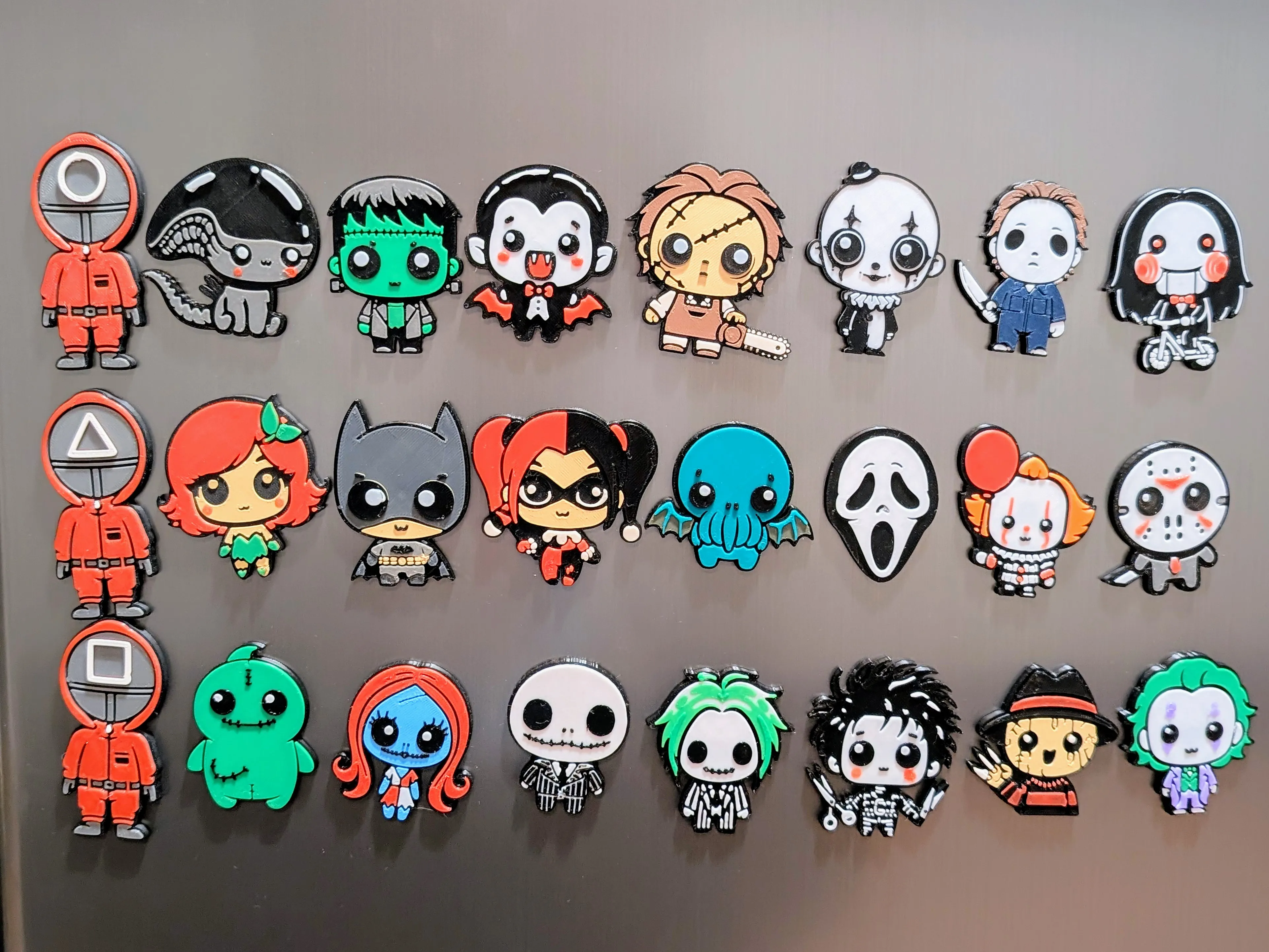 Cute Halloween Movie Characters - Embossed Magnets by svenson3D ...