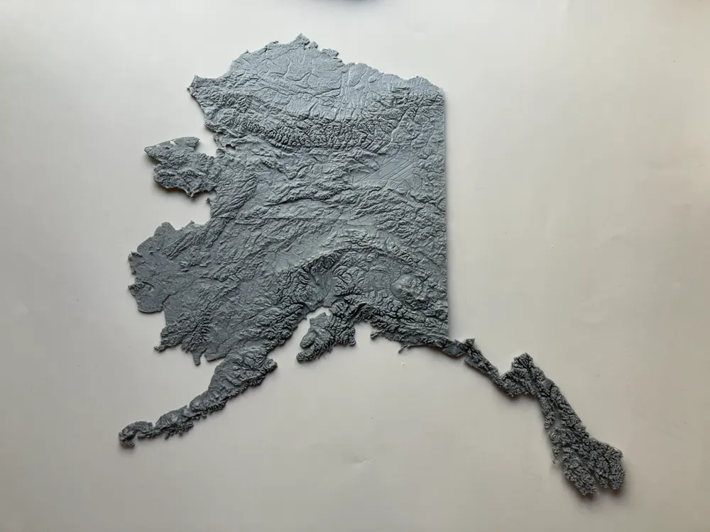 Alaska, USA (AK) Topographic Map by Anson Liu - MakerWorld