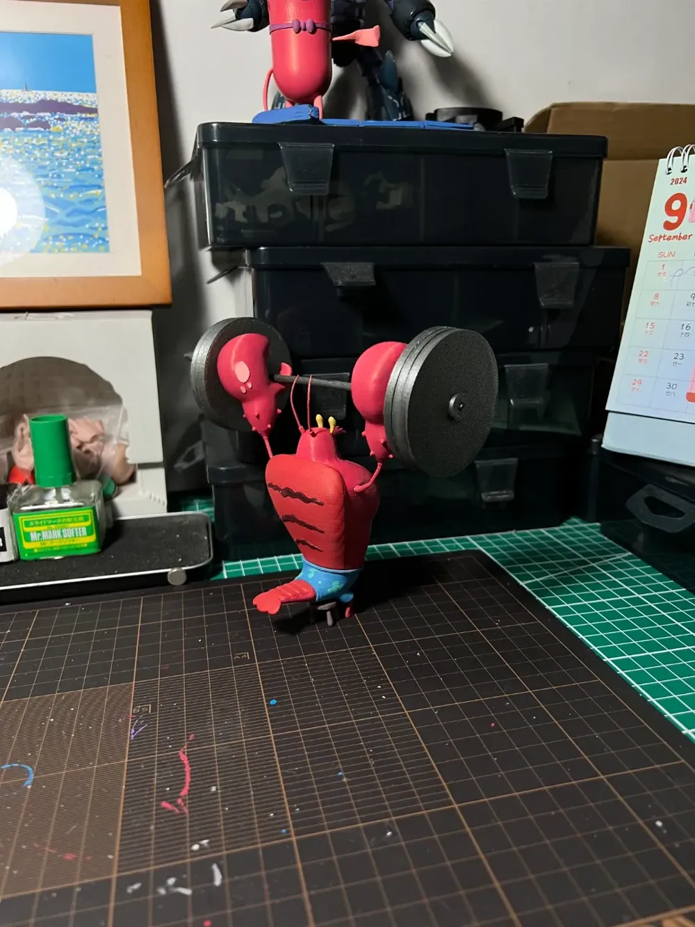 Spongebob Squarepants, the fitness fanatic, Shrimp, assembled ...