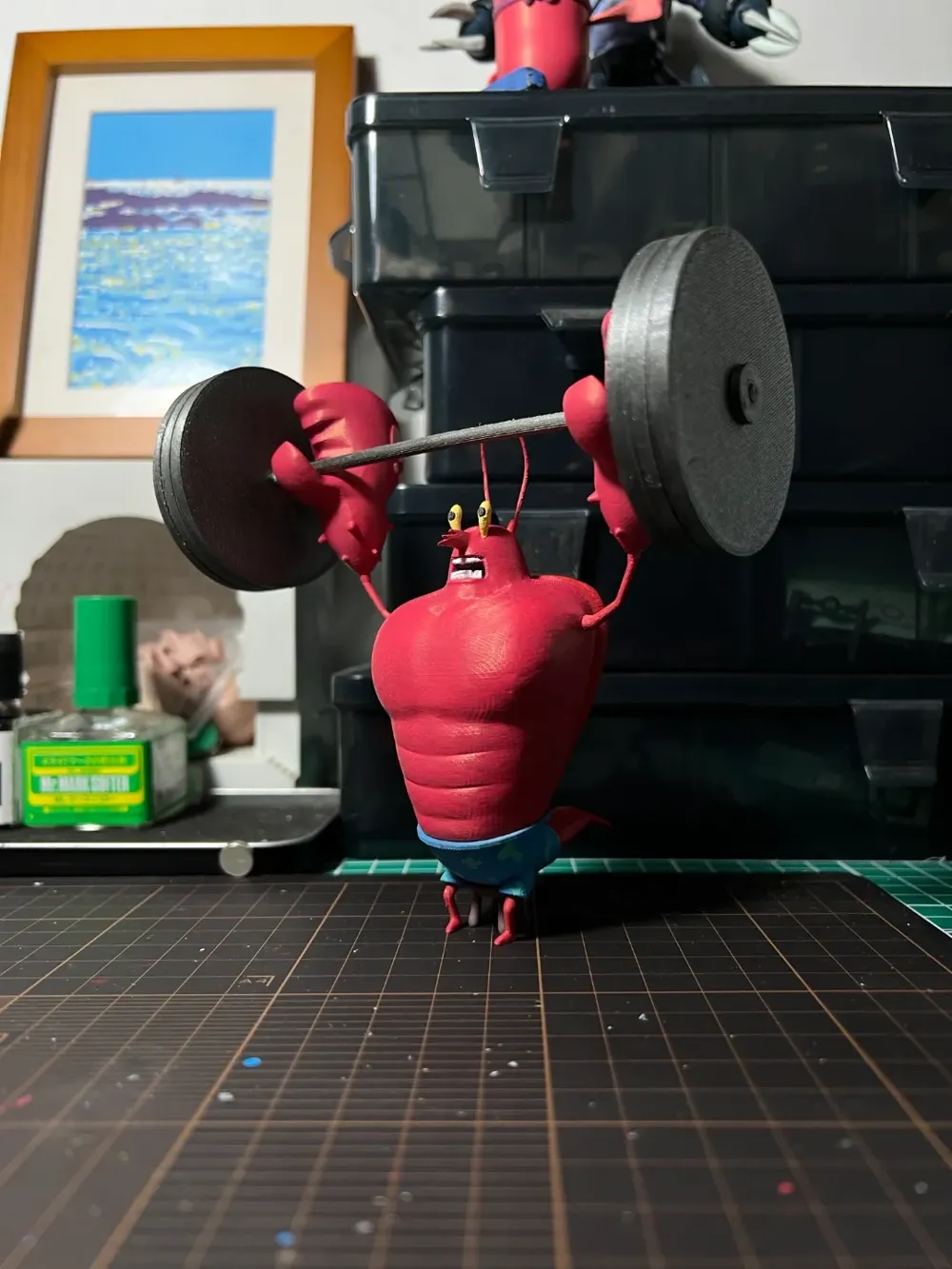 Spongebob Squarepants, the fitness fanatic, Shrimp, assembled ...