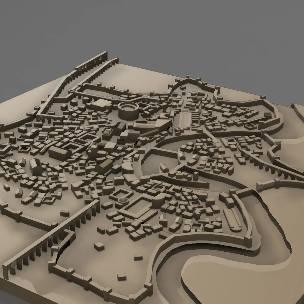 1:7500 Scale Map of Ancient Rome by The Philosopher - MakerWorld