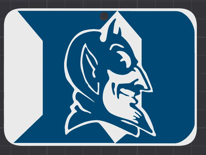 Duke Blue Devils Keychain - Free 3D Print Model - MakerWorld