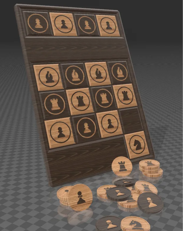 Four Pawns, Solo Chess Minigame by Wasp - MakerWorld