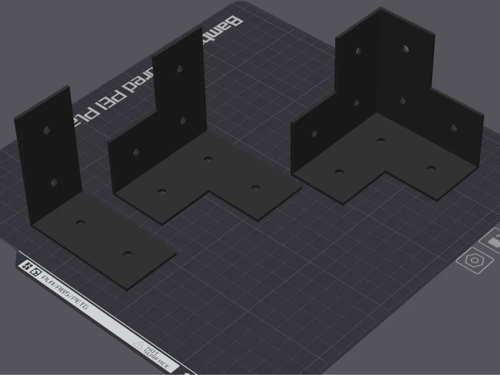 2"x2" Lumber Corner and Edge Brackets by swboos21 - MakerWorld
