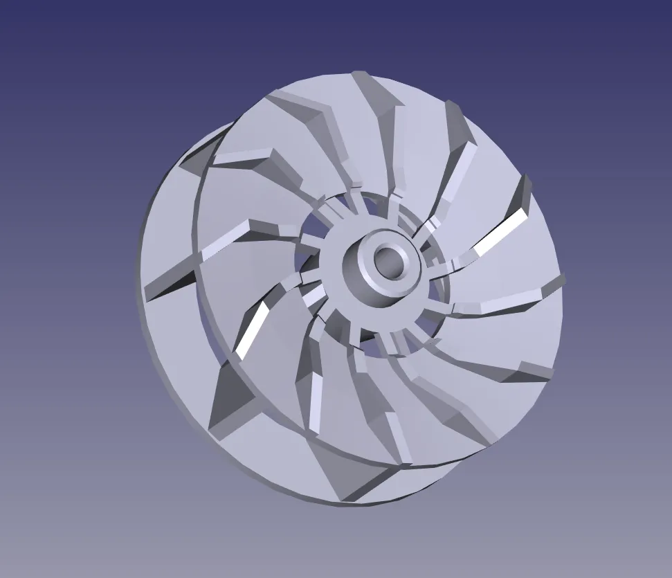 Leaf blower turbine V2 STRONG (spare part) @NWorks by NWORKS - MakerWorld