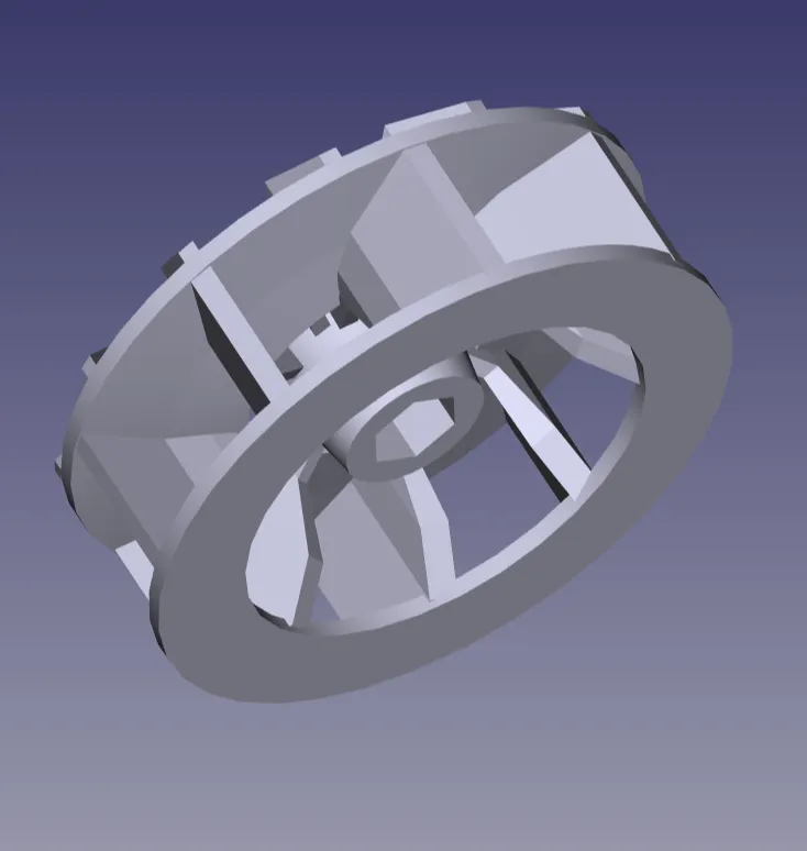 Leaf blower turbine V2 STRONG (spare part) @NWorks by NWORKS - MakerWorld