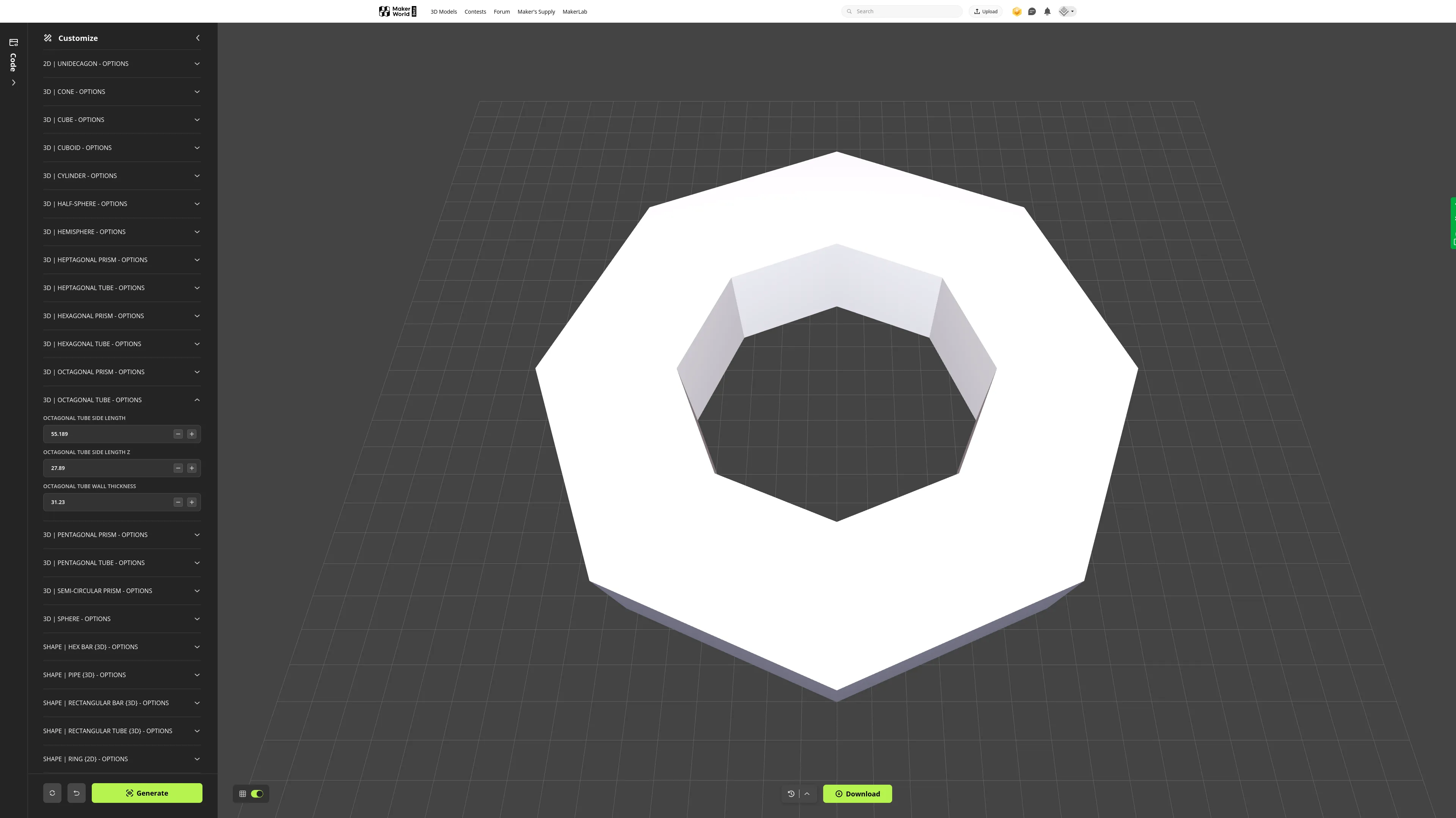 BSG 2D PENTAGON | Basic shape by Contraptor LabMakerWorld: Download Free 3D Models