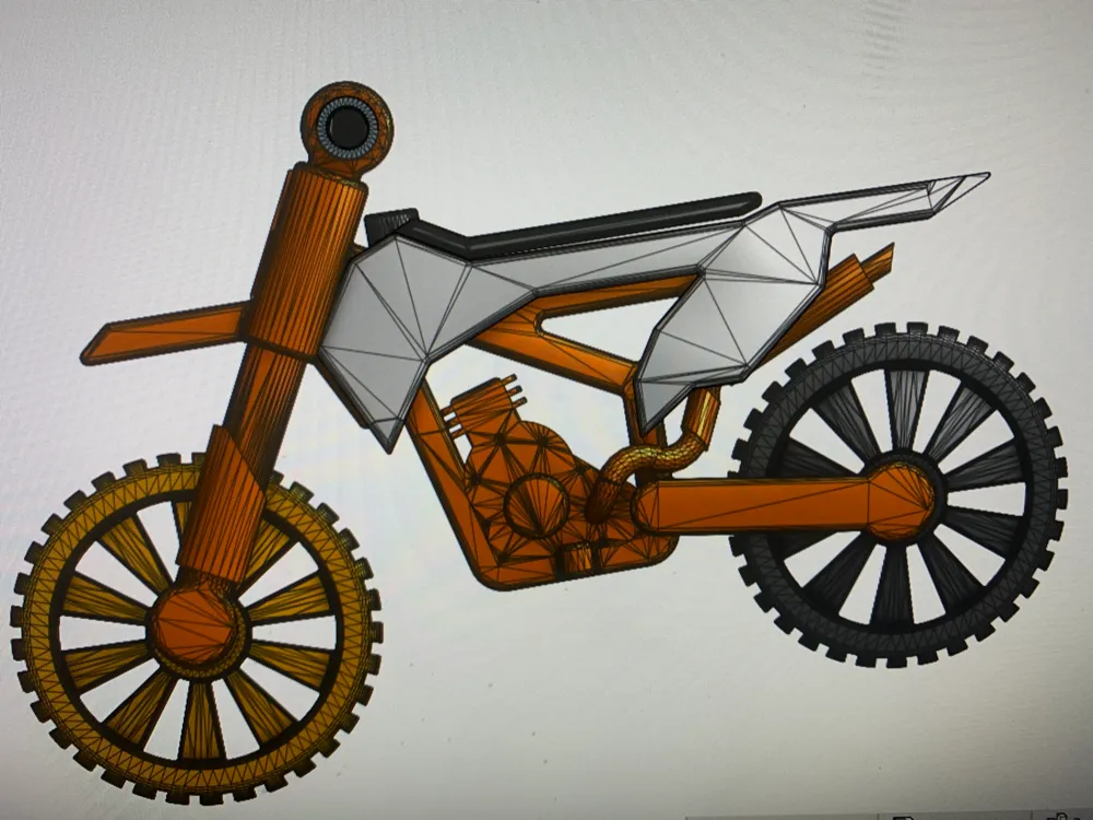 dummy 13 dirt bike with engine Remixed by CT-7567 MakerWorld: Download Free 3D Models