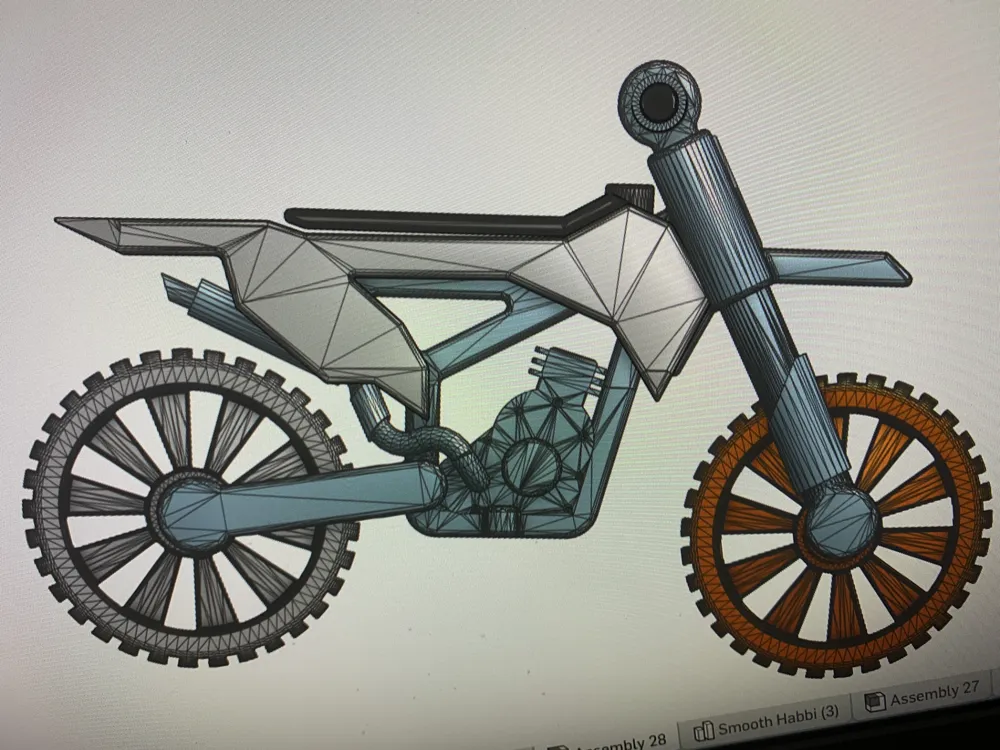 dummy 13 dirt bike with engine - Free 3D Print Model - MakerWorld