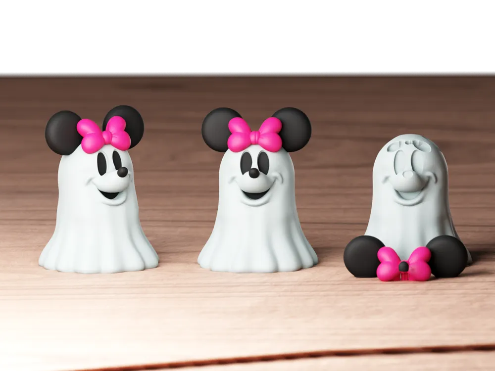 Halloween Minnie Mouse Ghost by SnK3DD MakerWorld: Download Free 3D Models