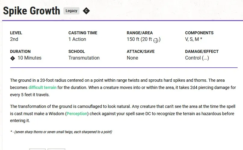 Spike Growth Spell Template Remixed by Darkwing - MakerWorld
