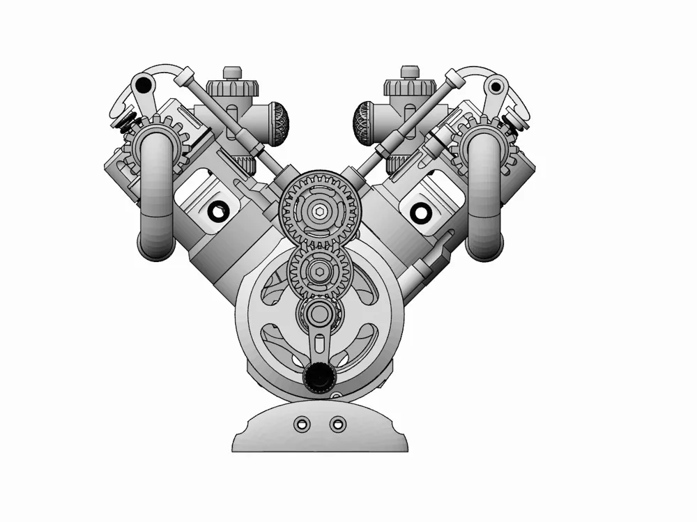 V90 Pushrod OHV Engine by Bootjevaarder - MakerWorld