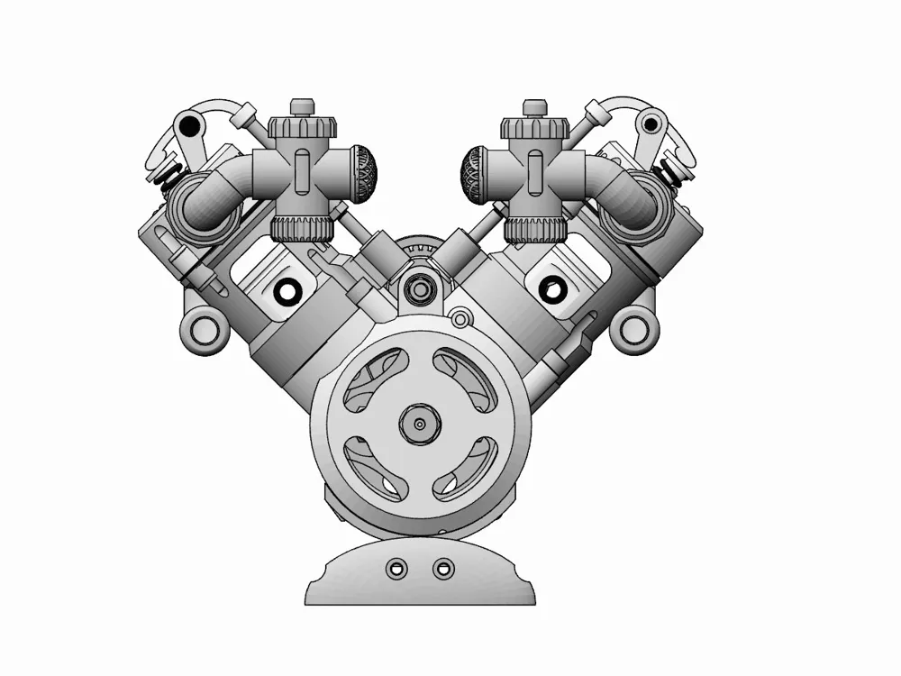 V90 Pushrod OHV Engine by Bootjevaarder - MakerWorld