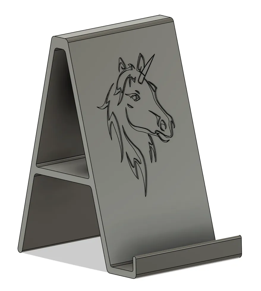 Unicorn head mobile stand by Artritida MakerWorld: Download Free 3D Models