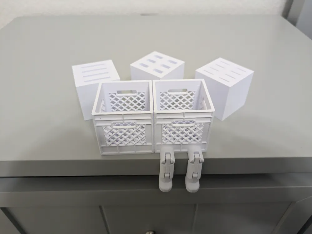 Milk crate with inserts( USB,microSD, SD Sellable) - Free 3D Print ...