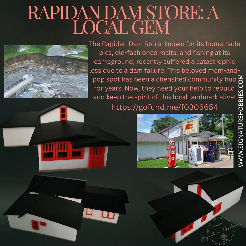 Rapidan Dam Store HO Scale model by Signaturehobbies - MakerWorld