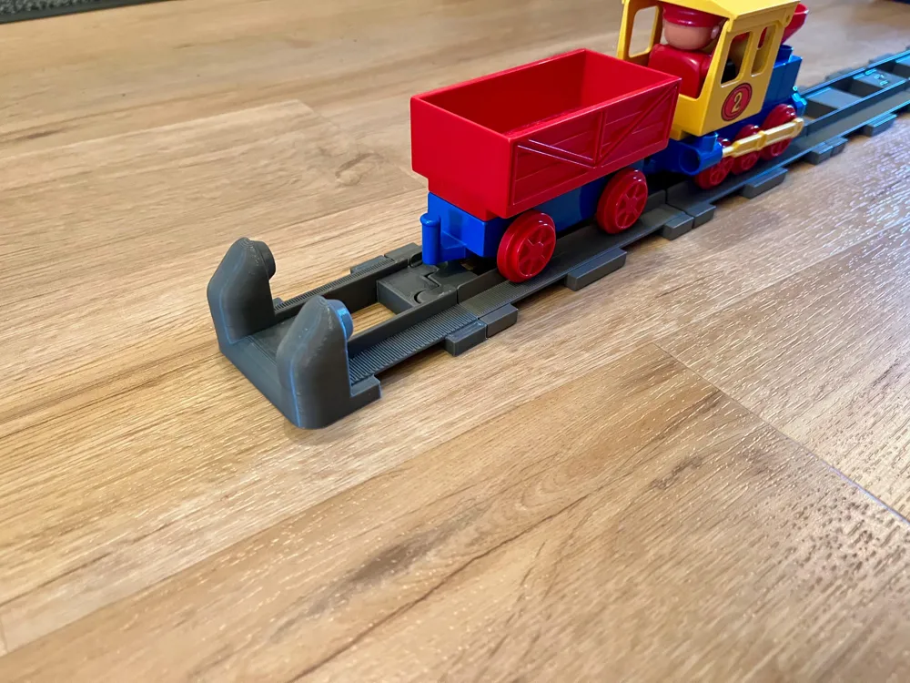 Dead end railway track for Duplo brick train rails Remixed by The Kit ...