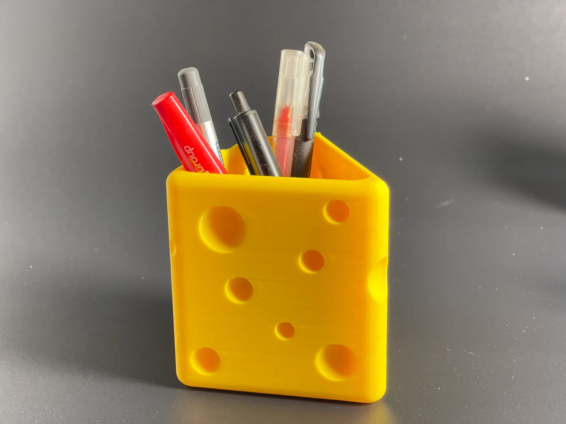 Adorable Cheese Pencil Holder by mini外 - MakerWorld