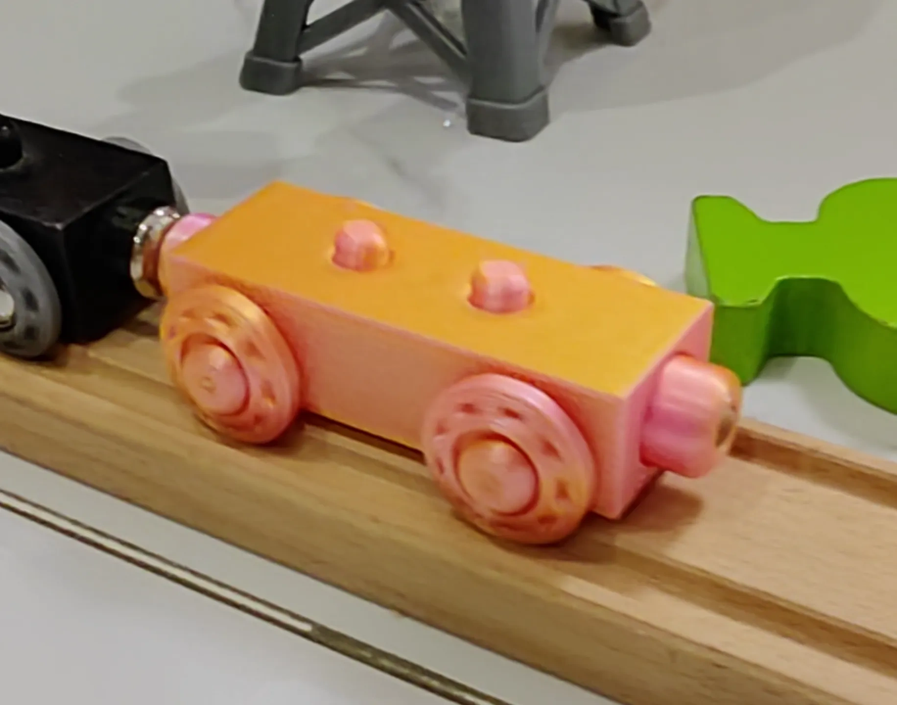 Toy Train Track Freight Box Trailer, Cargo Truck, Trailer by user ...
