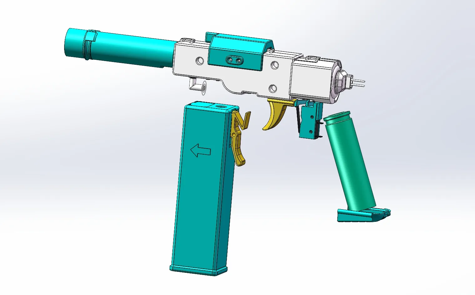 TEC-9 / T-15 water toy gun by QYM 3D 脑洞造物秦一鸣 MakerWorld: Download Free ...