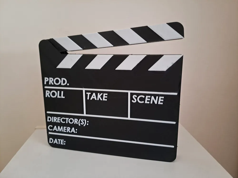 Clapper Board|Film Slate - Print in Place by mariafjesus - MakerWorld