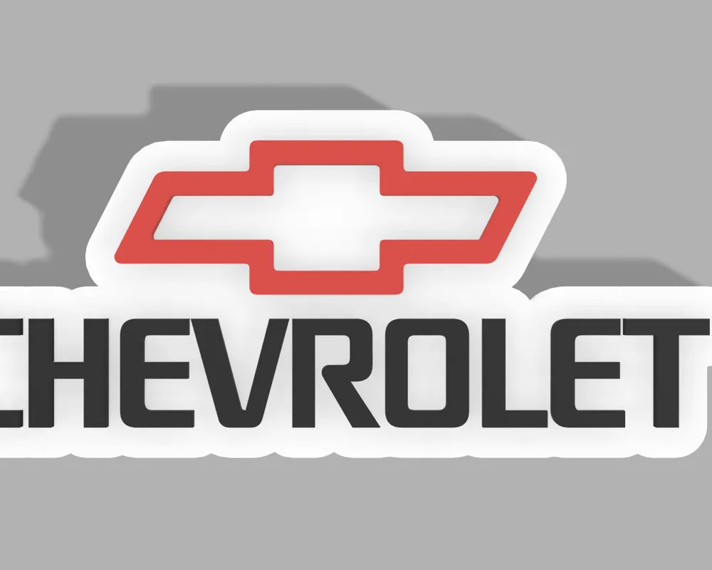 Chevrolet 3D Sign - Free 3D Print Model - MakerWorld