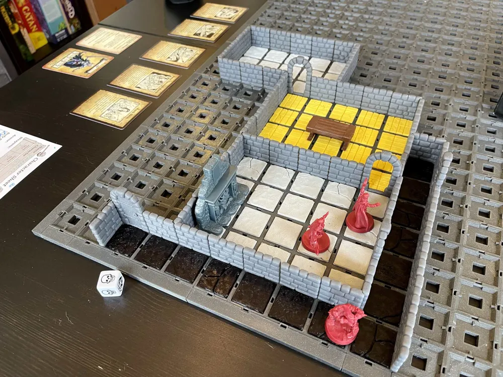 Dynamod Dungeon Tiles - Sample Pack - Free 3D Print Model - MakerWorld