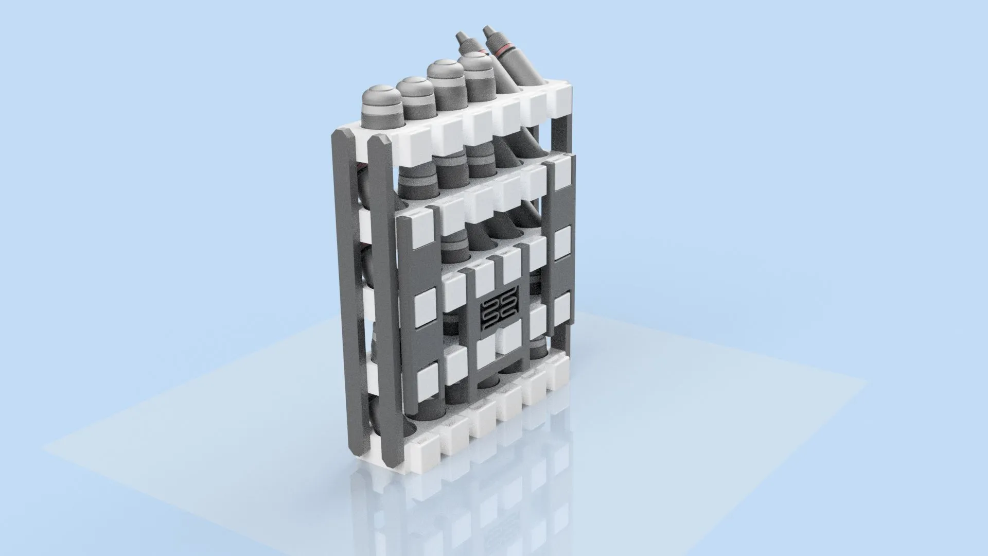 Paint Rack Stack Folding Holder (6x5) - Free 3D Print Model - MakerWorld