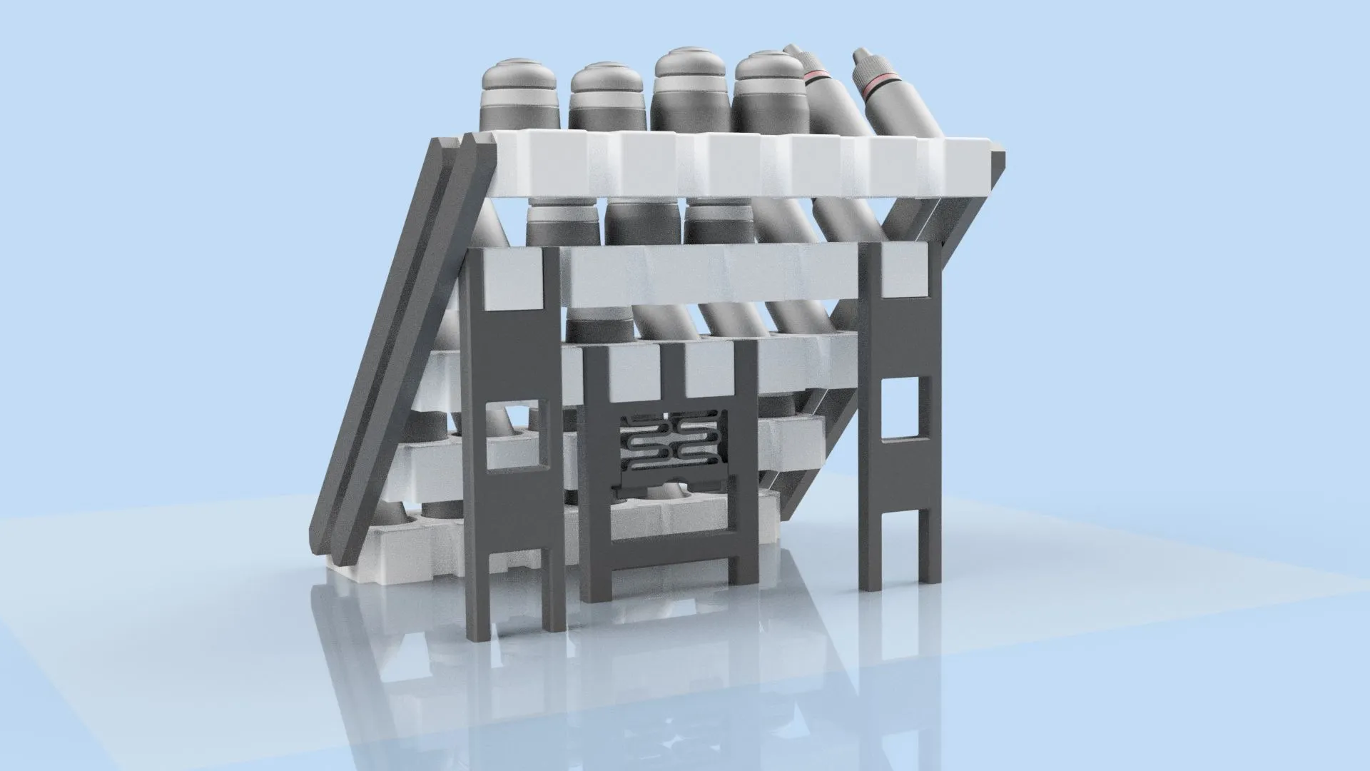 Paint Rack Stack Folding Holder (6x5) - Free 3D Print Model - MakerWorld