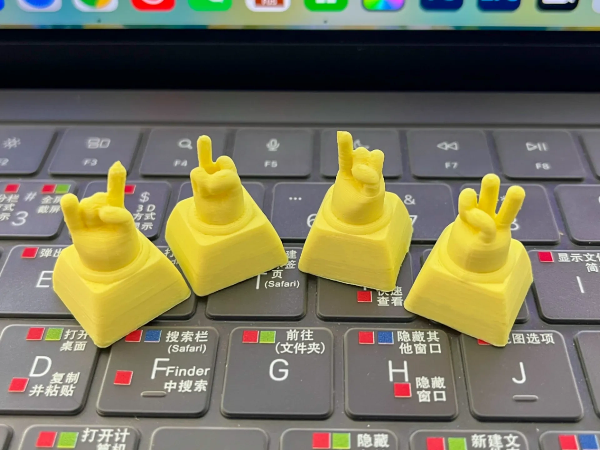 Finger Mechanical Keyboard Keycaps (Hand-Shaped Keycaps) by Jy-Gl ...