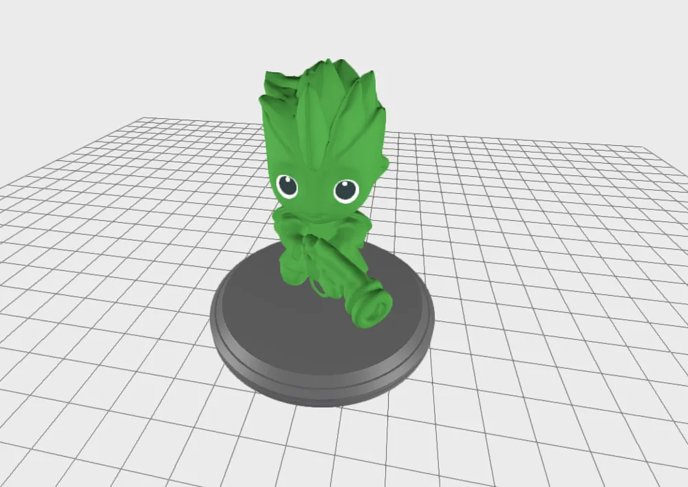 Cute Baby Groot Holding a Gun (PrintMon Maker) by shohruh_v - MakerWorld