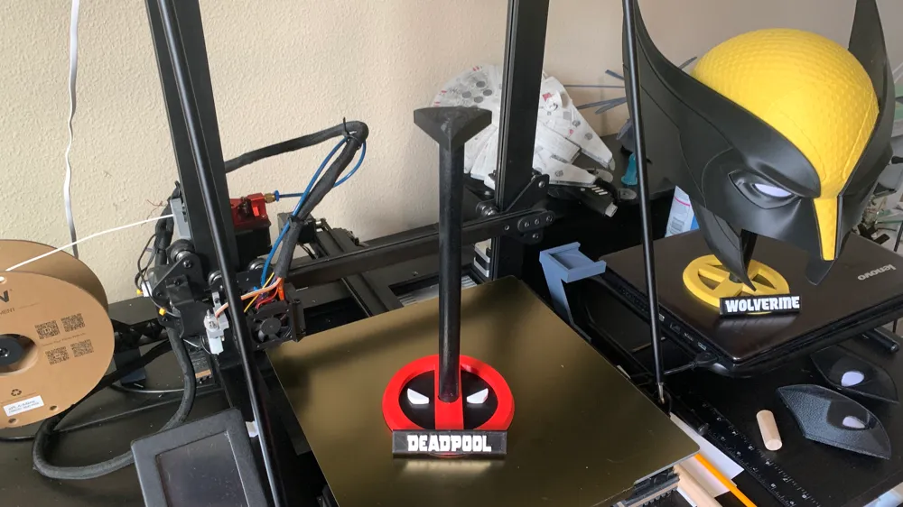 Deadpool Helmet stand - Free 3D Print Model - MakerWorld