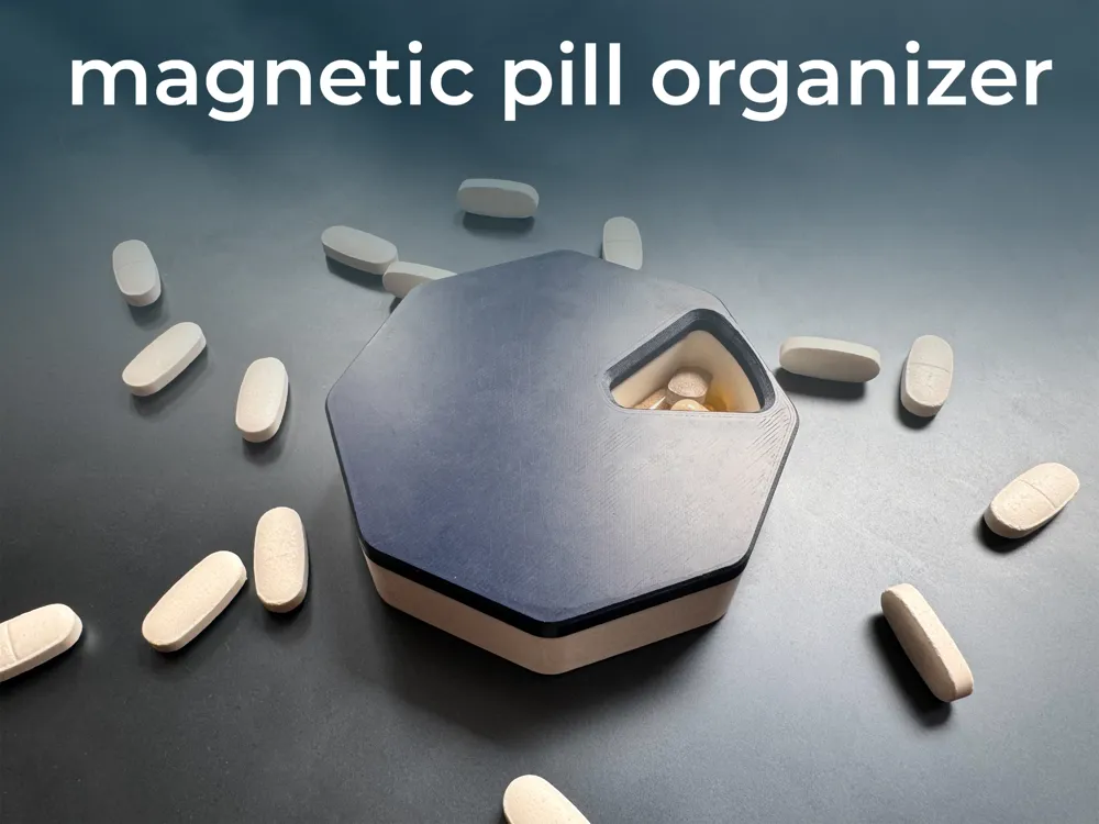 Roating Pill Organizer - Satisfying click! by Davy Jones - MakerWorld