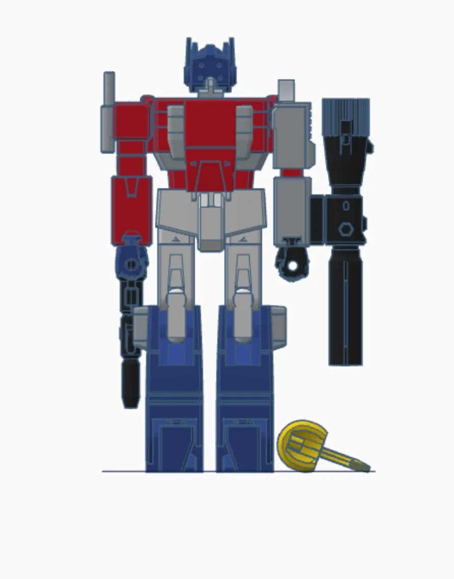 Optimus Prime with Megatron arm (by ToyMakr3D) by Optis Primus ...