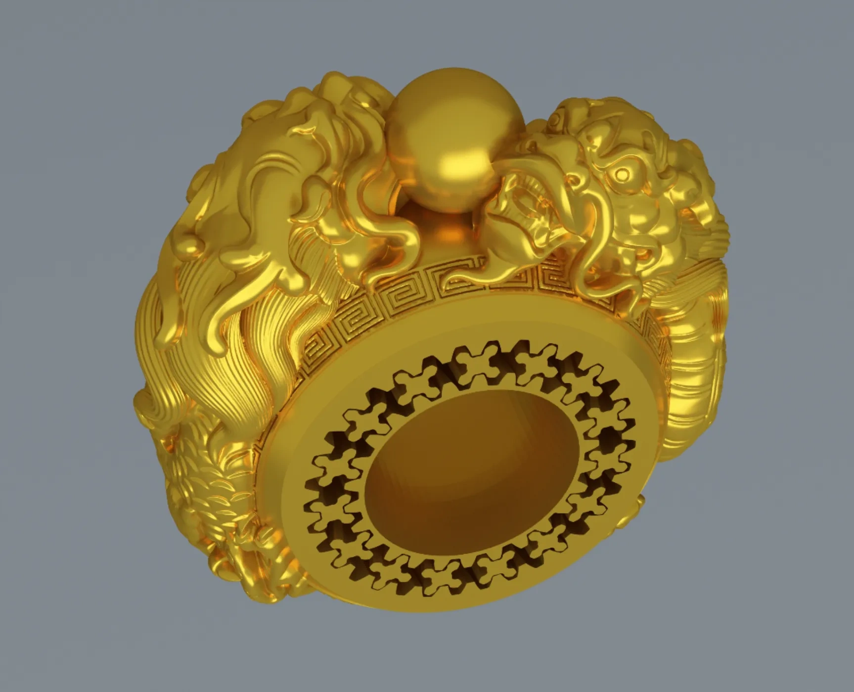 Rotating Gear Dragon Ring by 为也创客 MakerWorld: Download Free 3D Models