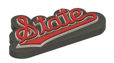 Mississippi state script logo by user_810442240 - MakerWorld