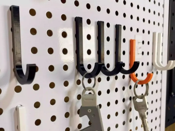 Round Pegboard J-Hooks by 陌上开菊花 - MakerWorld