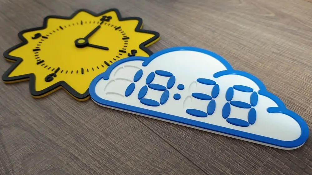 Analog and digital clocks, learn time by Jakub Lattenberg - MakerWorld