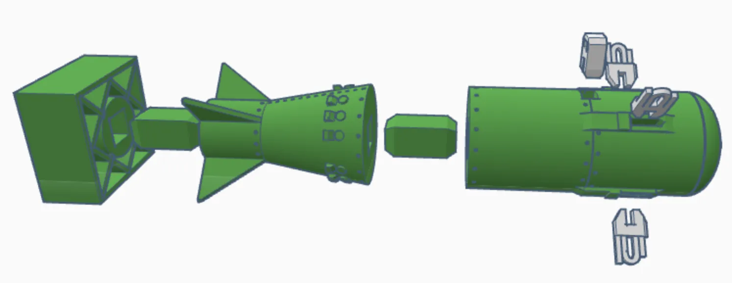 Little Boy WWII | World's First Use of Atomic Bomb - Free 3D Print ...