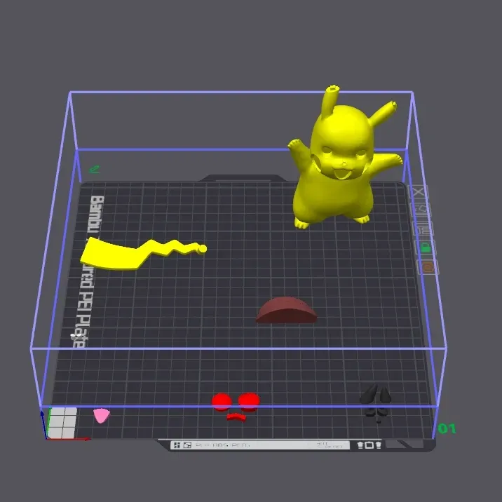 Pokemon Pikachu disassembled (no AMS printing required) by 3D Memory ...