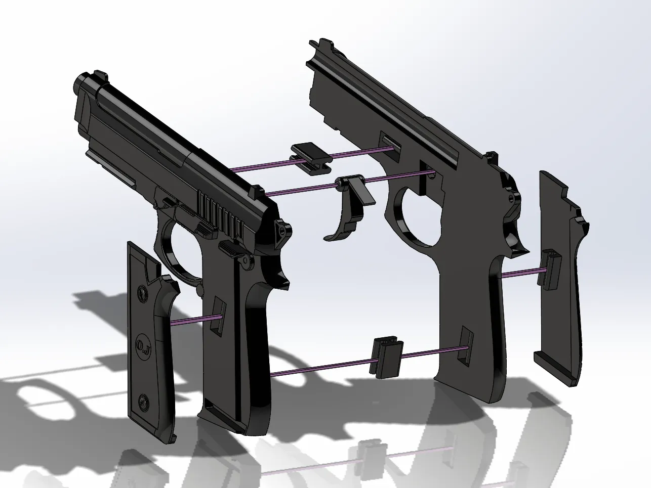 Beretta M9 - Free 3D Print Model - MakerWorld
