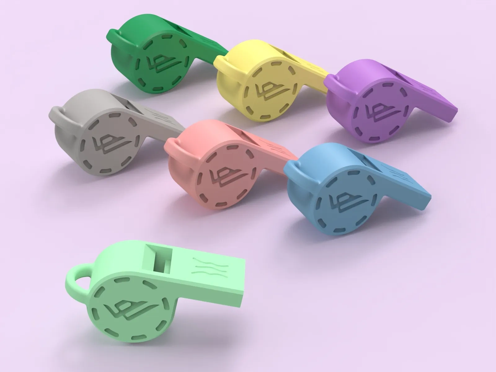 Traditional Whistle with a ball, Keychain, Lanyard Hole, Loud! (Print ...