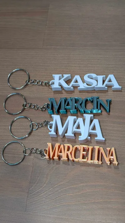 Letters keychain by OnemadMakerWorld: Download Free 3D Models