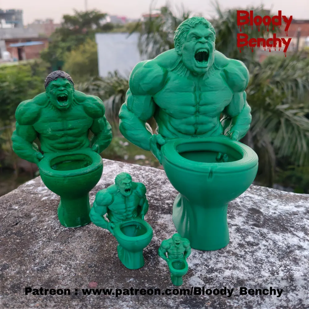 Hulk Toilet Superheroes by Bloody_Benchy MakerWorld: Download Free 3D ...