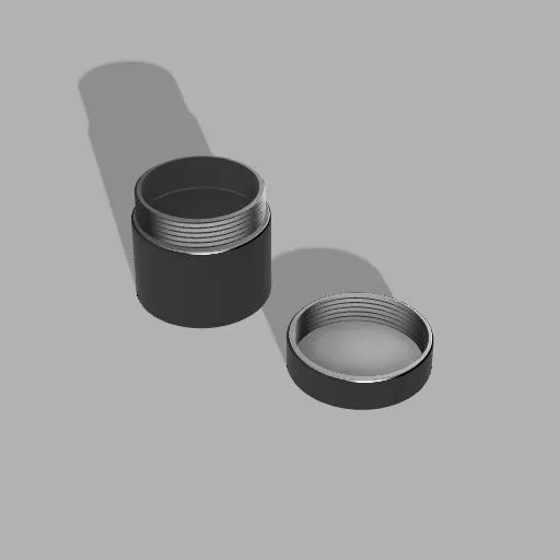 Simple Round Container with Lid - 75mm x 50mm base - Free 3D Print ...
