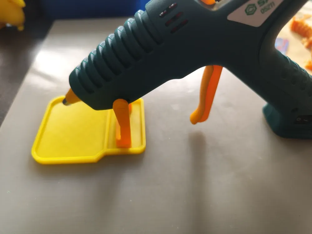 Simple Hot Glue Gun Drip Tray - Free 3D Print Model - MakerWorld